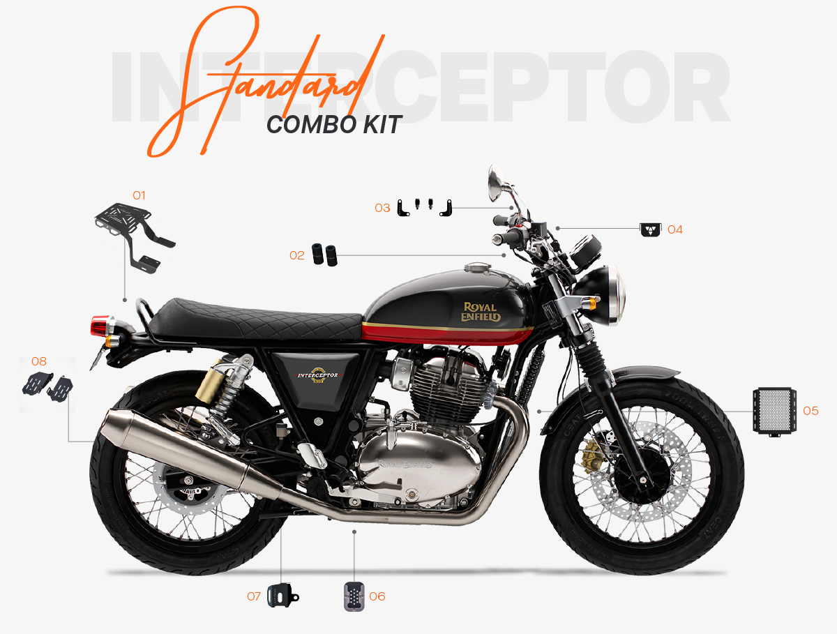 Curated Combo Kits for Royal Enfield Interceptor 650 | ADV TRIBE