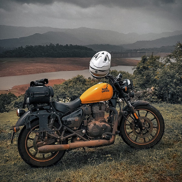 Pillion seat Luggage Rack with Rider BackRest Bracket For Meteor 350 by ...